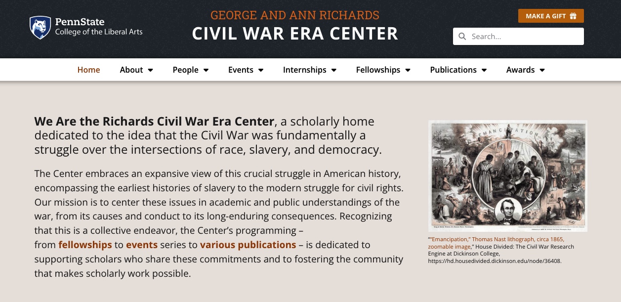 Richards Civil War Era Center - Rachel Shelden